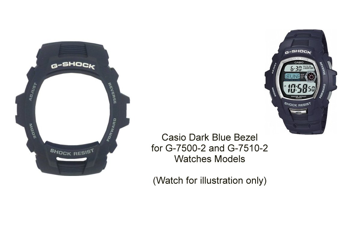Bezel for Casio G-7500-2 and G-7510-2 Case Shell - Dark Blue - O/M