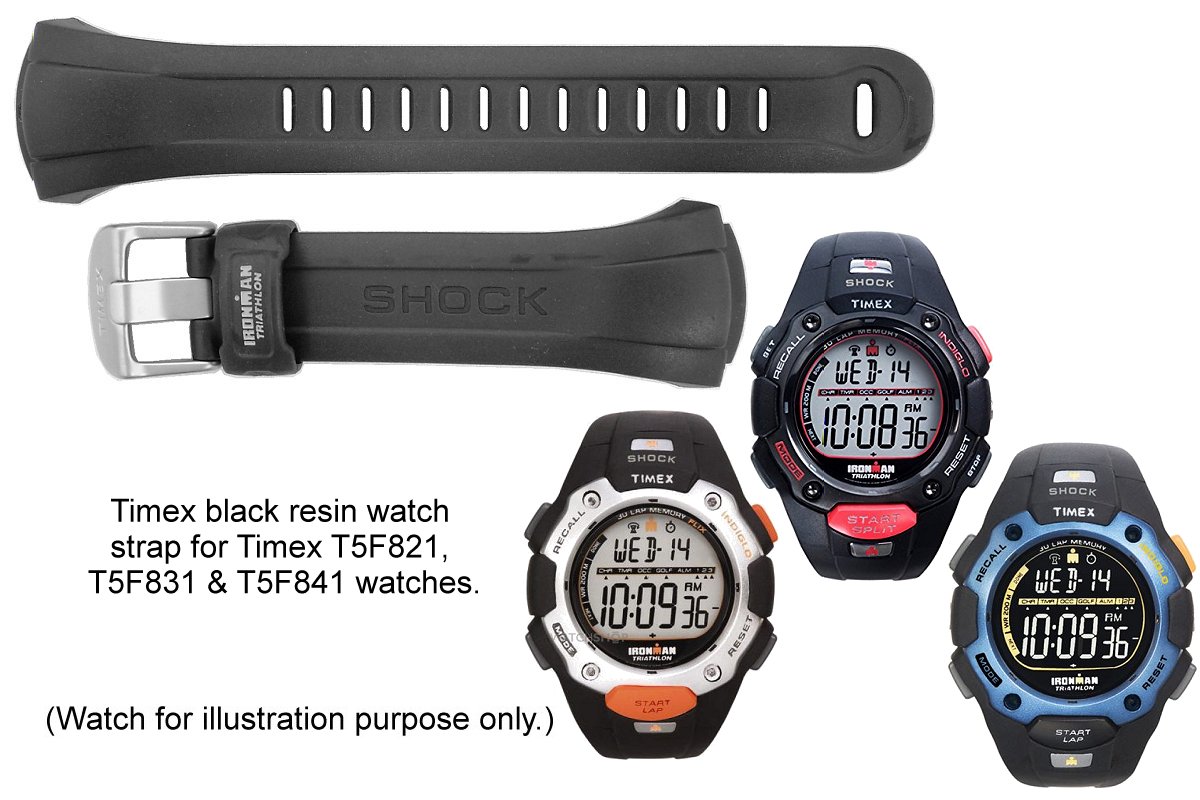 T5F821, T5F831,T5J391 & T5F841 - Timex Resin Watch Strap for Mens ...